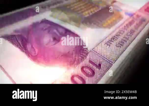 Central African CFA Franc money Cameroon Chad Congo Gabon counting ...