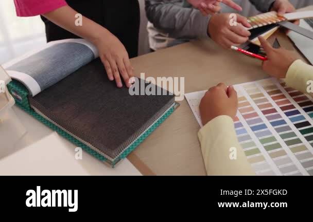 Slow motion home designer using architectural equipment draw a ...