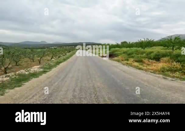 First-person footage of scenic drive on mountain road. Video highlights ...