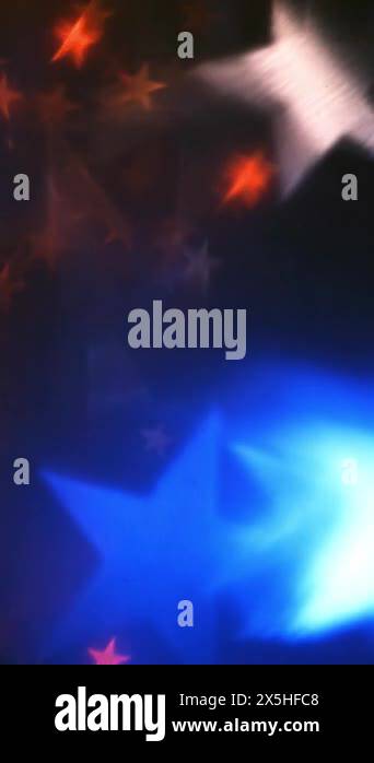 Vertical Americana Star Flow One 4K Loop features red, white, and blue ...