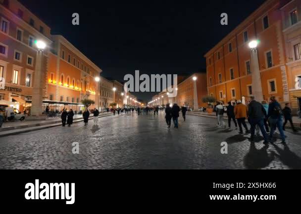 Rome, Italy - February 16, 2024: A walk down the streets of Rome at ...