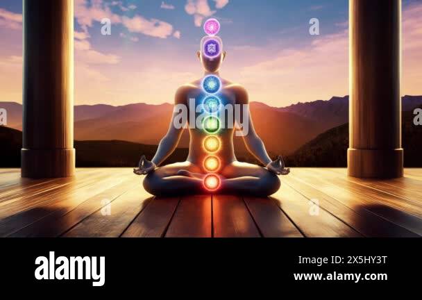 Meditation and spirituality concept for design in wellness, yoga, and ...