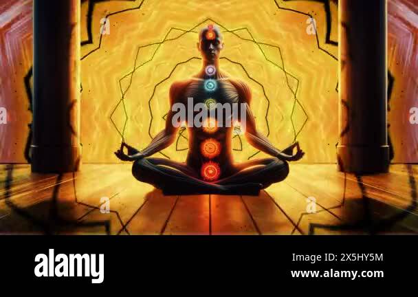 Meditation and spirituality concept for design in wellness, yoga, and ...