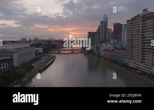 Buildings on manila river philippines Stock Videos & Footage - HD and ...