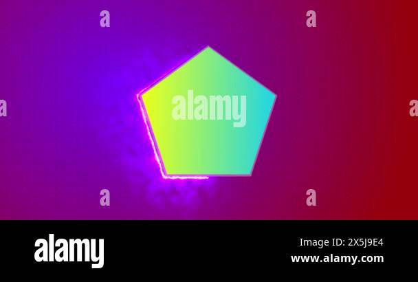 Cool looking screen loading smartphone booting animation of a pentagon ...