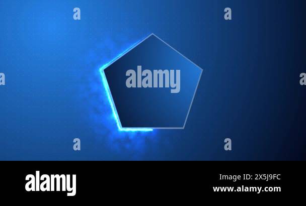 Cool looking screen loading smartphone booting animation of a pentagon ...