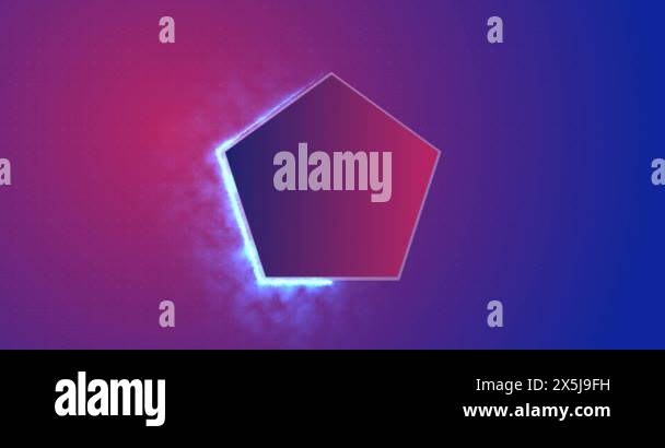 Cool looking screen loading smartphone booting animation of a pentagon ...