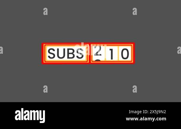 478 Subscribers countdown template 4k subscribe button. numbers ...