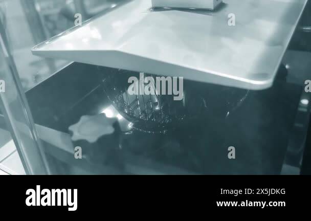 3D printer working process. 3D printing. Stereolithography ...