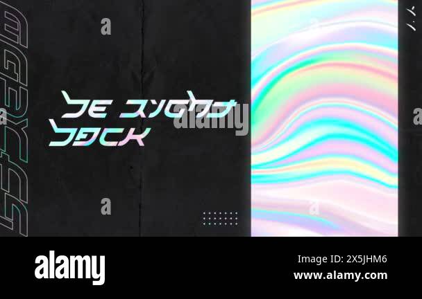Stream Overlay Holographic Be Right Back, prismatic colorful background ...