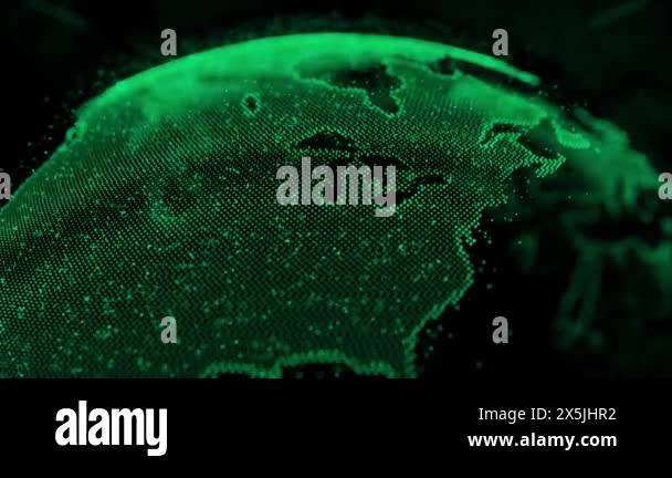 Digital World Animation Rotating On Its Axis, Digital World Map ...