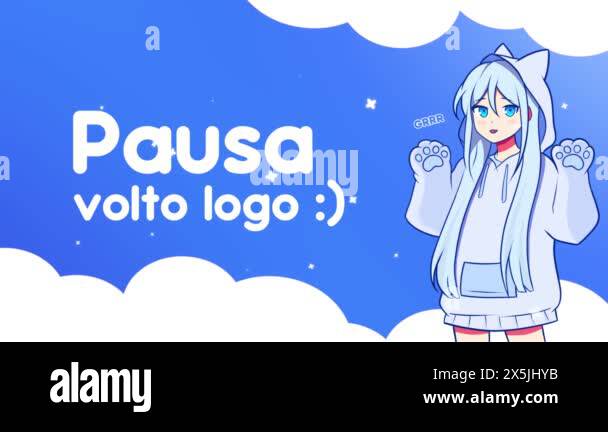 cute anime pastel blue clouds, Stream Overlay Cute Clouds Volto Logo ...