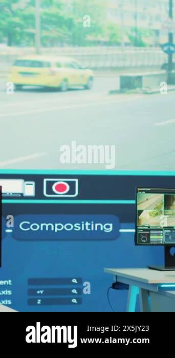 Vertical Video Indian manager supervising his employees team in ...