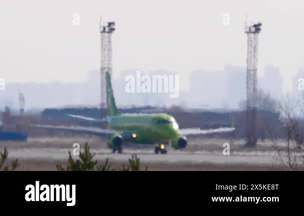 NOVOSIBIRSK, RUSSIAN FEDERATION - APRIL 27, 2024: Passenger aircraft ...