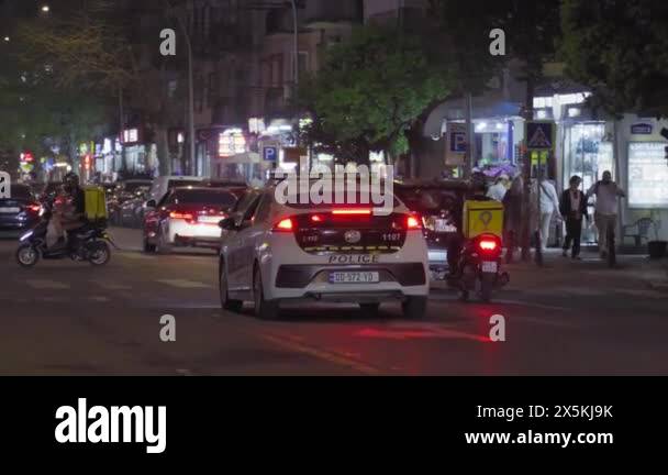 BATUMI, GEORGIA - APRIL 19, 2024: Police car in city. Georgian police ...