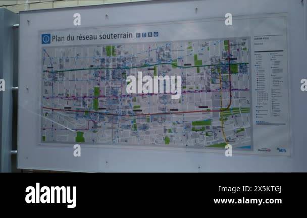 Map of the underground village of Montreal Canada also called RESO ...