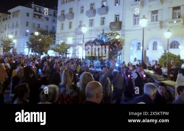 Thessaloniki, Greece - May 03 2024: Good Friday Orthodox Easter Epitaph ...