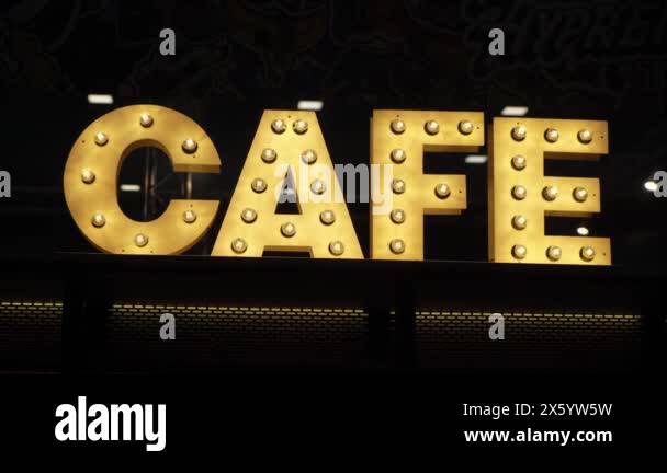 Cafe sign letters Stock Videos & Footage - HD and 4K Video Clips - Alamy