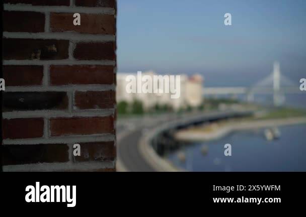 Western high-speed diameter ZSD in St. Petersburg, Russia. Road bridge ...