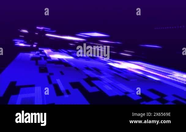 Futuristic high-tech animation. Concept of data transmission in ...