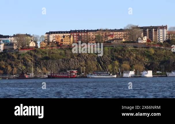 Stockholm, Sweden A view of the Sodermalm island and the Riddarfjarden ...