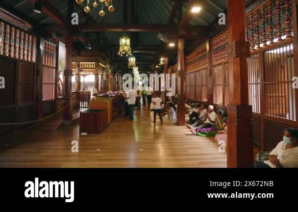 2023-06-01 - Kandy, Sri Lanka. Traditional worship, atmosphere wood architecture, Kandy ...