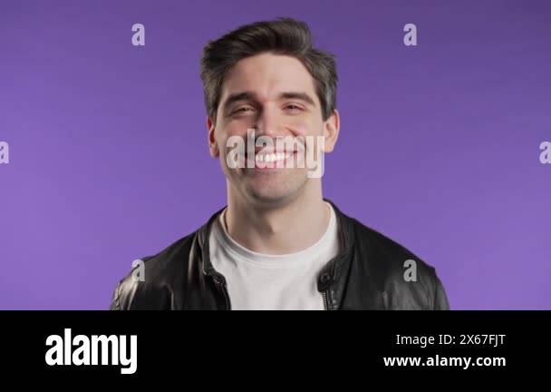 Friendly man showing yes signal, nods head, approve. Positive smiling ...