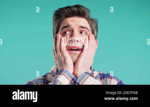 Perplexed man doing panic despair gesture, like no, I forgot ... Perplexed man doing panic despair gesture, like no, I forgot ...