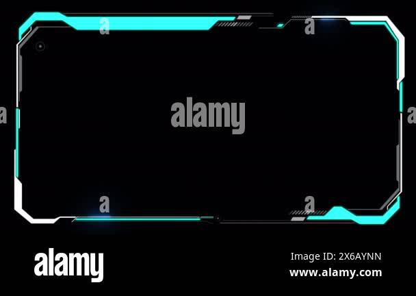 Universal Technology Line and frame Video overlay Futuristic HUD Head ...