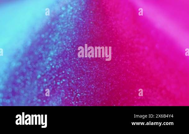 Glitter fluid splash. Ink spill. Blur neon magenta pink blue color ...