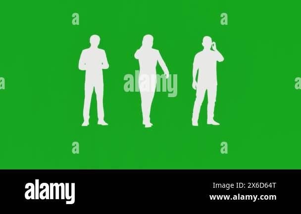 2d man doing some work green screen render 4k animation Stock Video ...