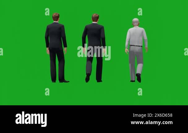 3D man walking on green screen, people render animation 4k Stock Video ...