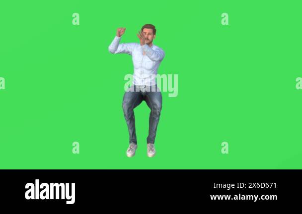 3d man boating on green screen, people render animation 4k Stock Video ...