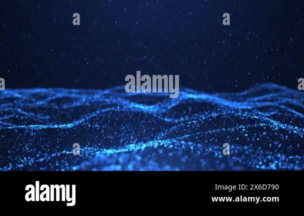 Abstract Particle Waves Background Lights Futuristic Digital Background C Waving Smooth Lines