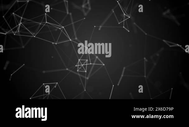 Abstract futuristic background with plexus of lines, dots and triangles ...