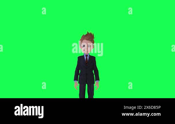 3d boy talking chroma green screen people render 4k animation Stock ...