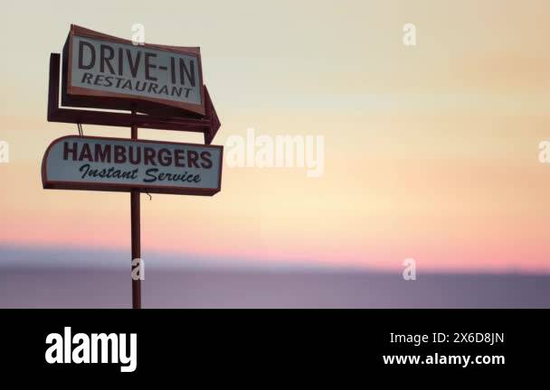 Route 66 vintage roadside restaurant sign Stock Videos & Footage - HD ...