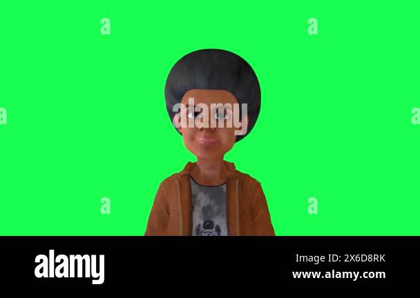 3d man talking, green screen with 4k animation rendering of people ...