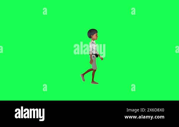 3D man walking, green screen with 4k animation render Stock Video ...