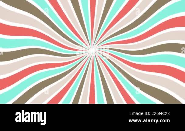 Animated Sunburst Background. Seamless retro looping pop art cartoon ...