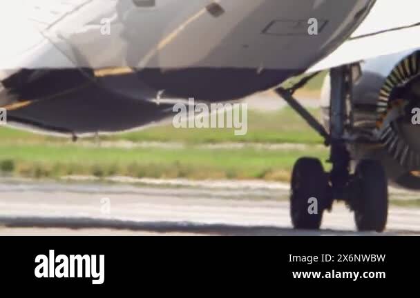 Jet engine with shimmer haze and distortion or formation of a ...