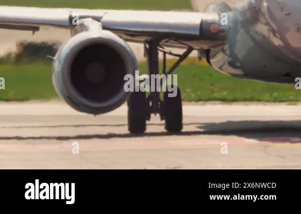 Jet engine with shimmer haze and distortion or formation of a ...