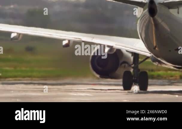 Jet engine with shimmer haze and distortion or formation of a ...