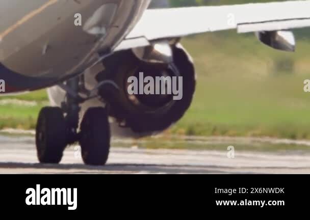 Jet engine with shimmer haze and distortion or formation of a ...