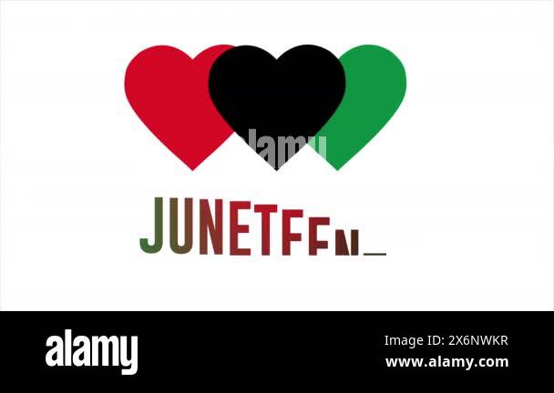 Juneteenth Independence Day animated text. Freedom or Emancipation day ...