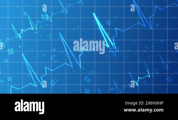 EKG ECG Cardiogram moving healthcare medical bg in 4K. Health ...