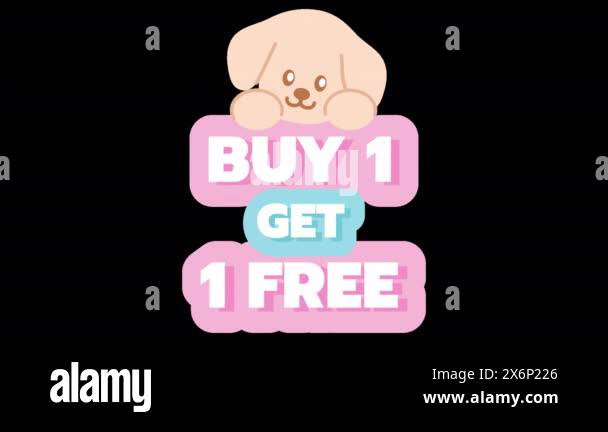 BUY 1 GET 1 FREE video with puppy for online shopping, pet shop, social ...