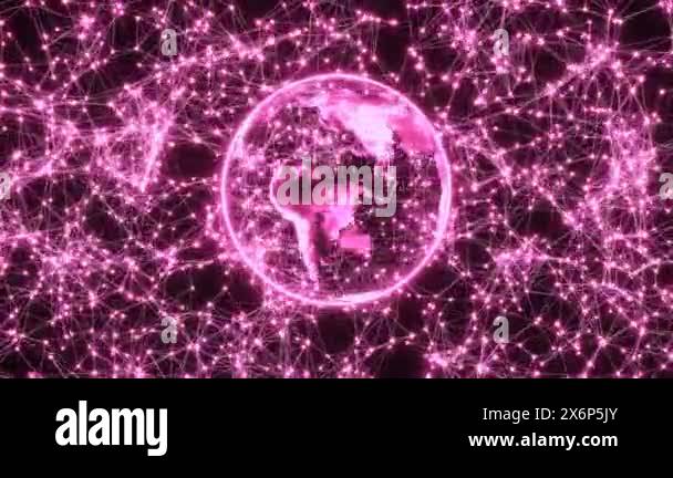 Spinning hologram of Earth planet against plexus, seamless animation ... Spinning hologram of Earth planet against plexus, seamless animation ...