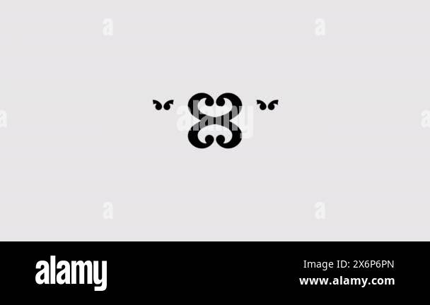 Decorative ornamental filigree and thin dividers graphic animation on ...