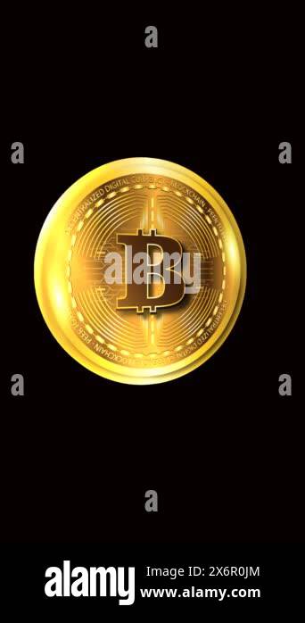 bitcoin crypto currency vertical green screen background Stock Video ...